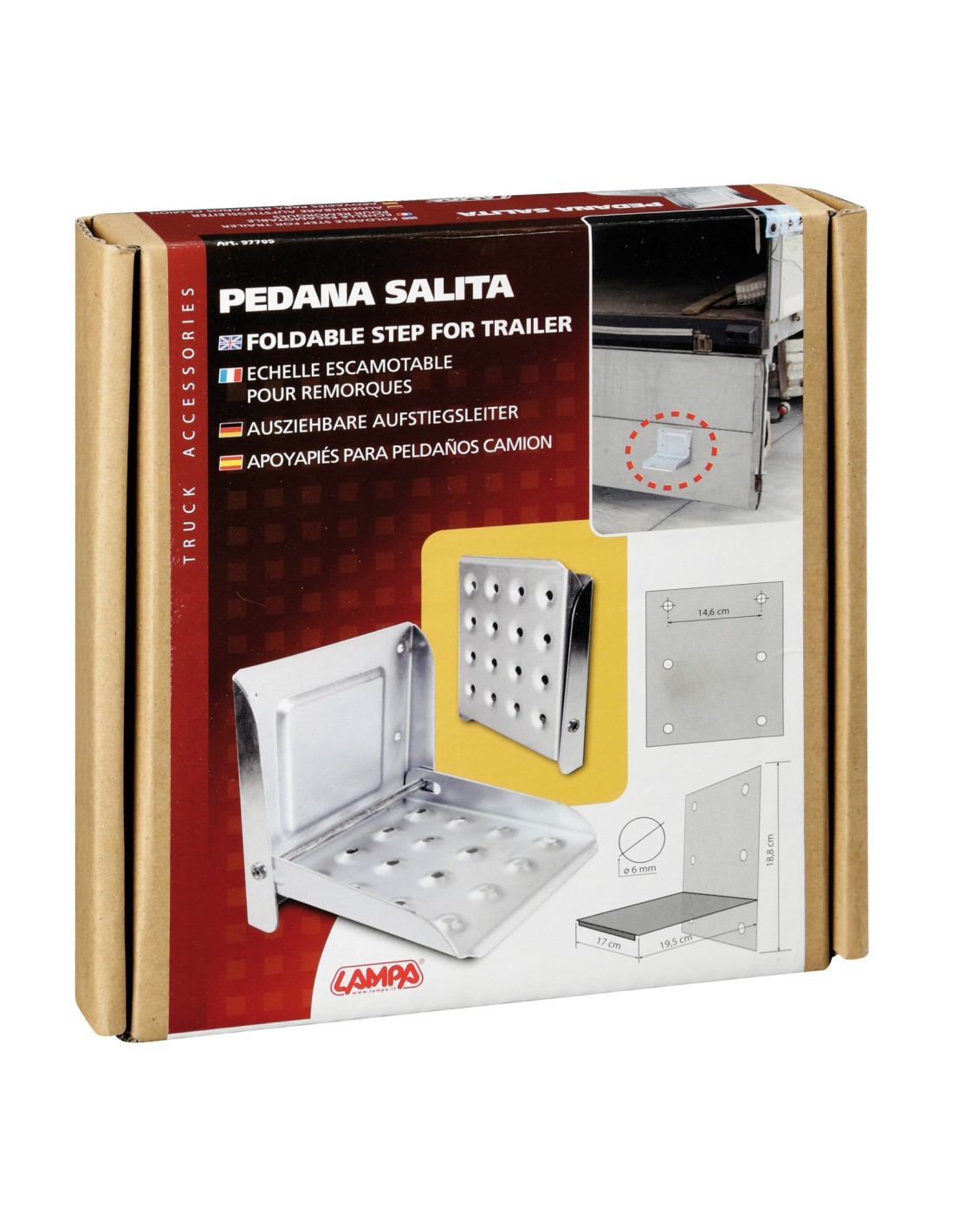 Treapta pliabila din metal pentru oblon